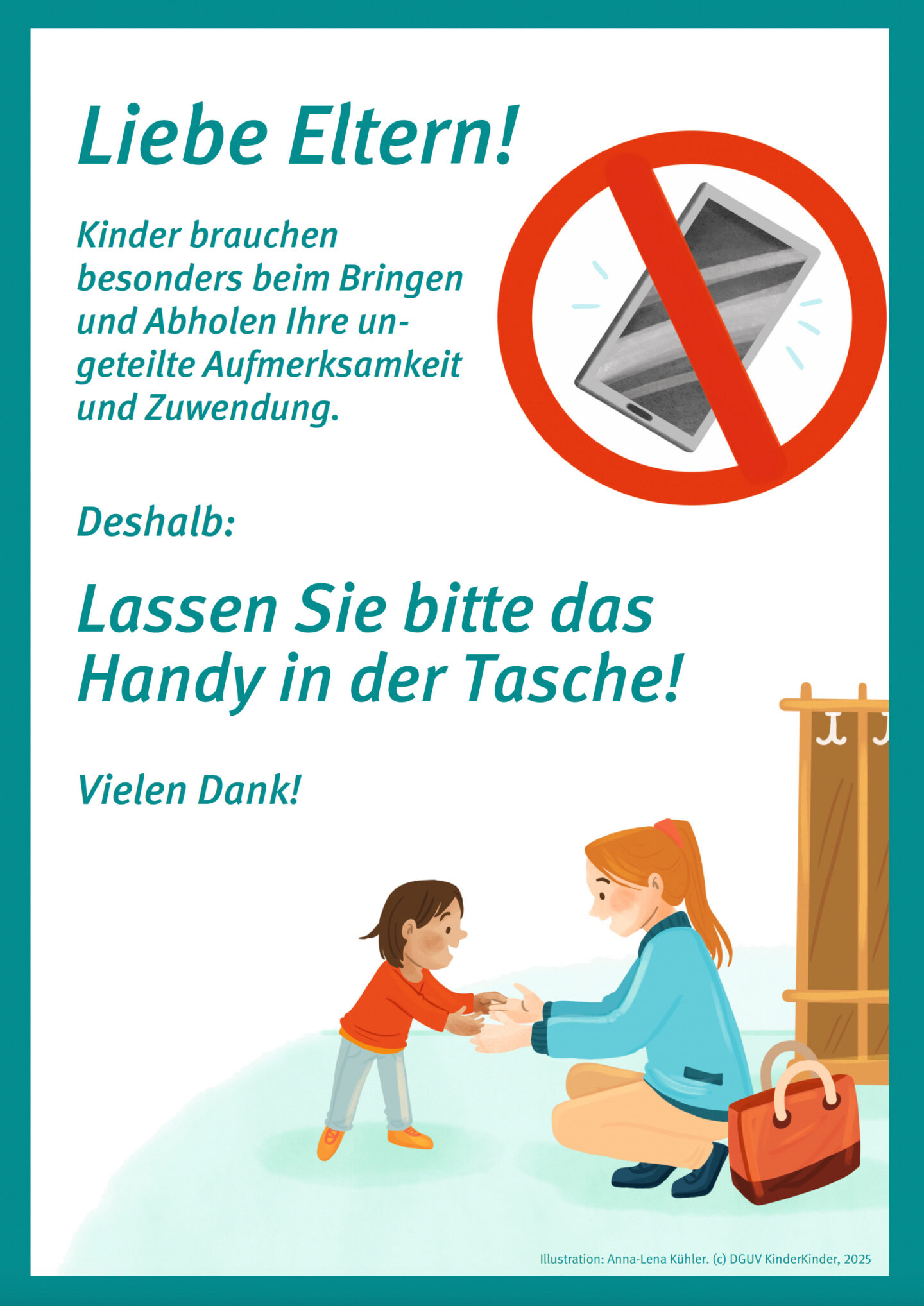 Handy bitte in der Tasche lassen! - KinderKinder